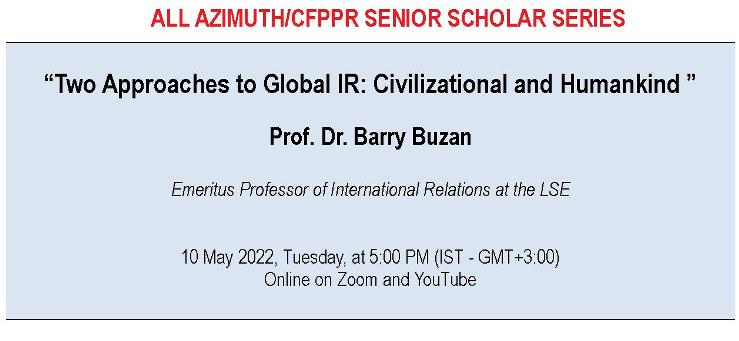 FPPR Senior Scholar Series | CENTER for FOREIGN POLICY and PEACE RESEARCH